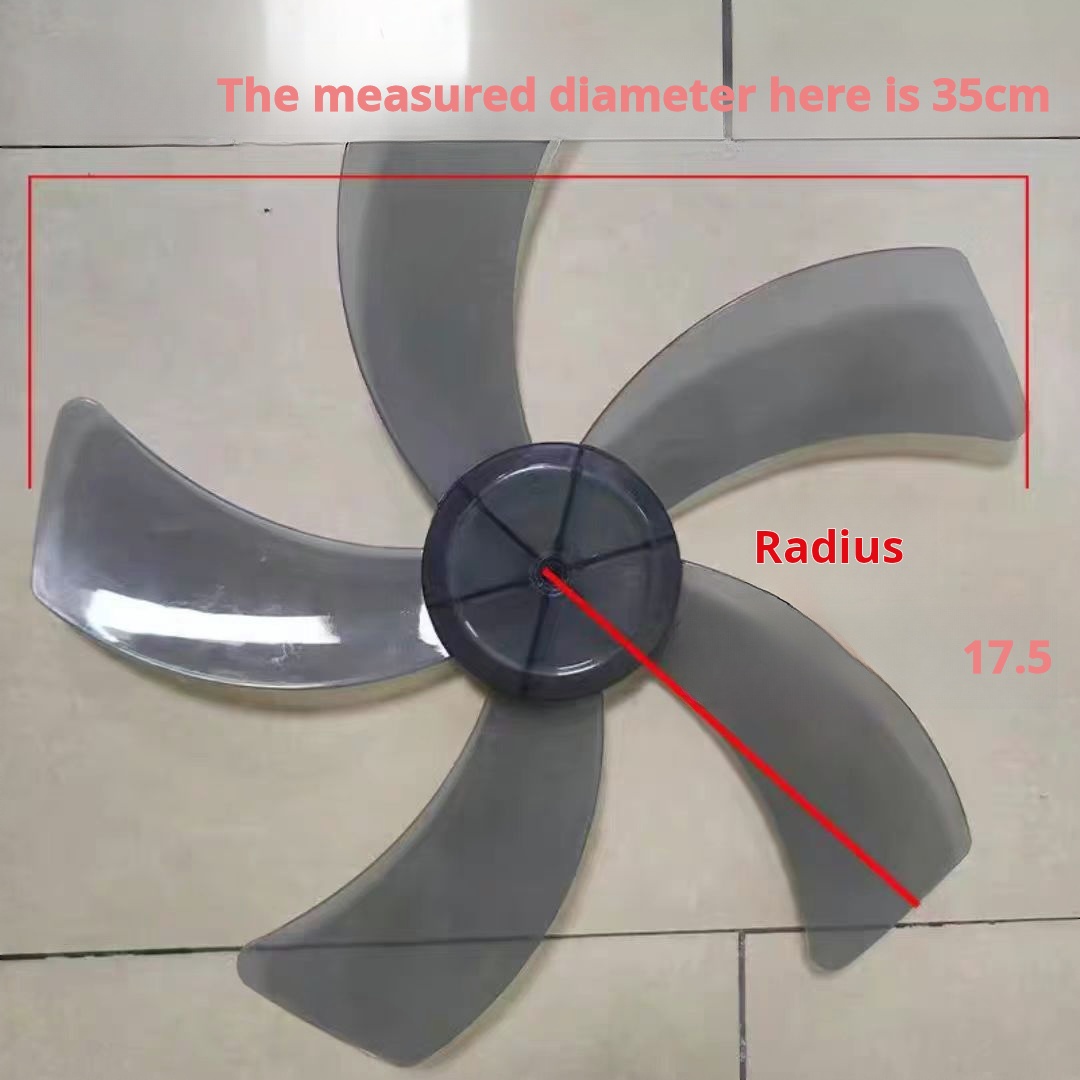 12-18 Inch Plastic Fan Blade Five Leaves With Nut Cover For Pedestal ...