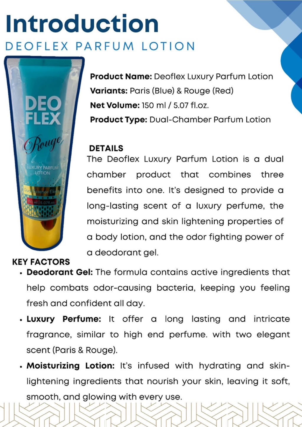 Mixtrue Beauty | DEOFLEX PARFUM LOTION (ROUGE) for smooth, radiant, and ...