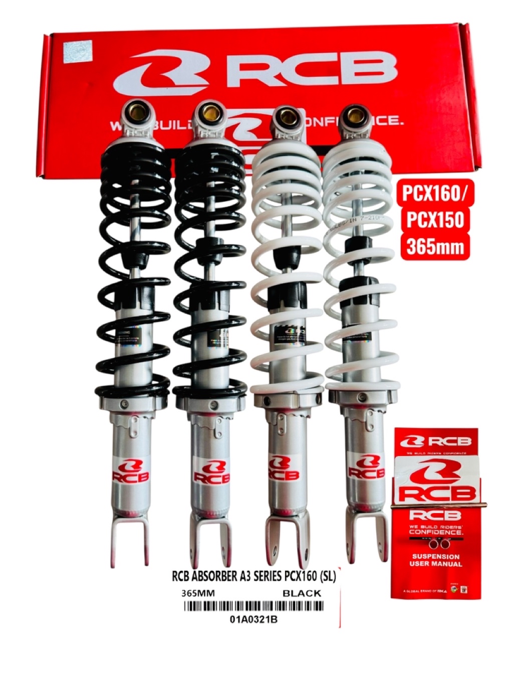 RCB SHOCK 365mm A3 SERIES PCX160/PCX150 RACING BOY | Shopee Philippines