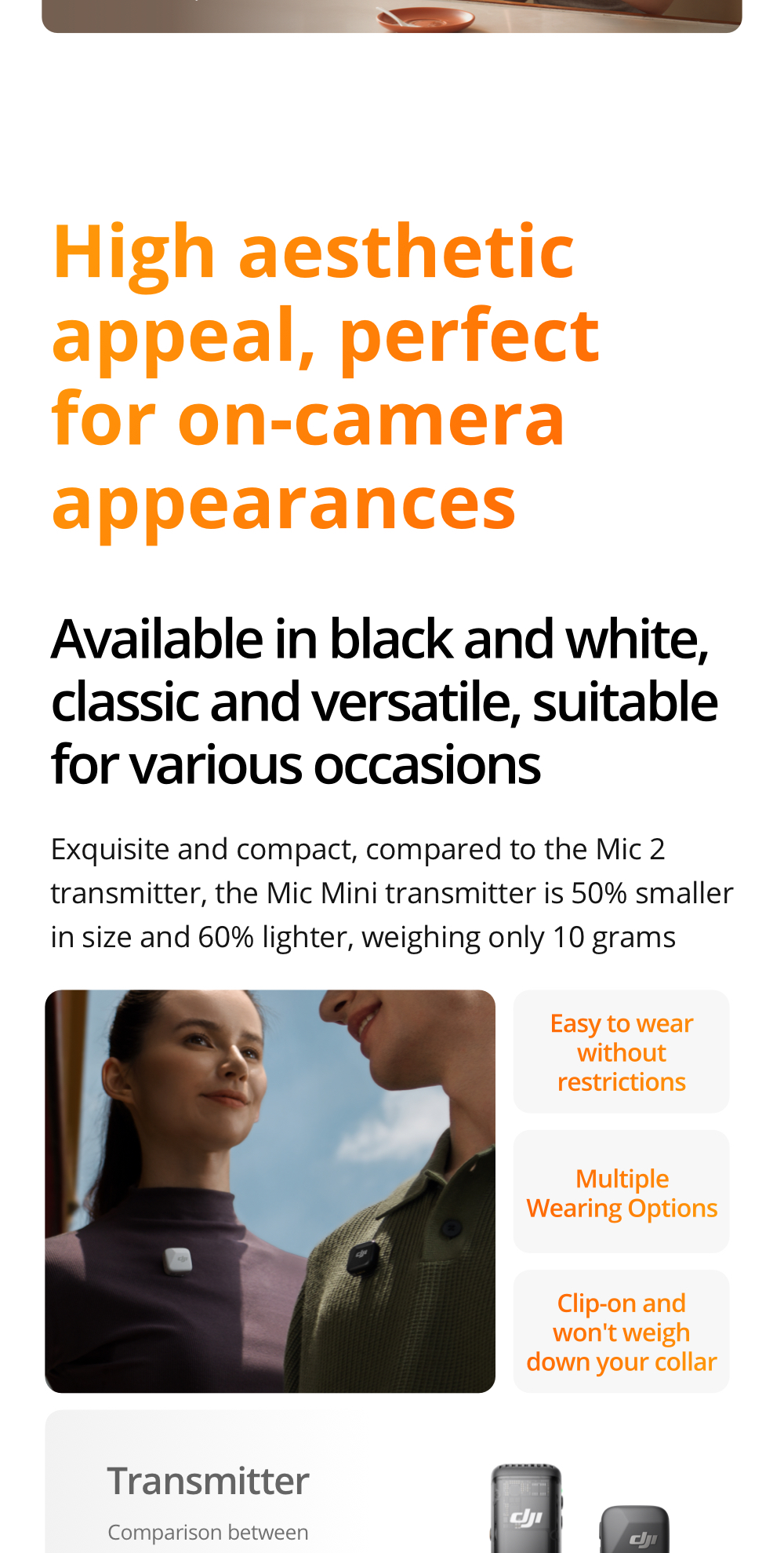 DJI Mic Mini - Ultralight, Discreet Microphone | 11.5h Operating Time ...