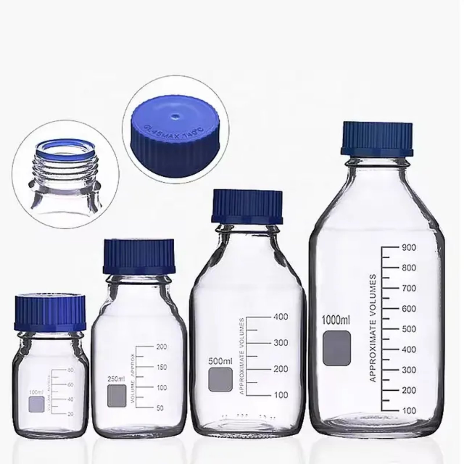REAGENT BOTTLE CLEAR WITH BLUE SCREW CAP CORDIAL 1407 | Shopee Philippines