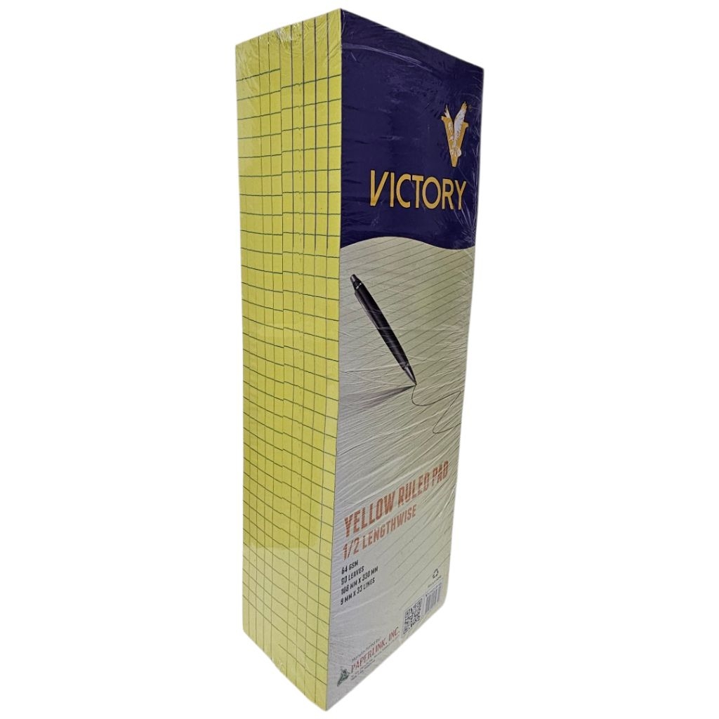 Victory Yellow Ruled Pad- 1/2 PAGE Set of 10 Pads | Shopee Philippines