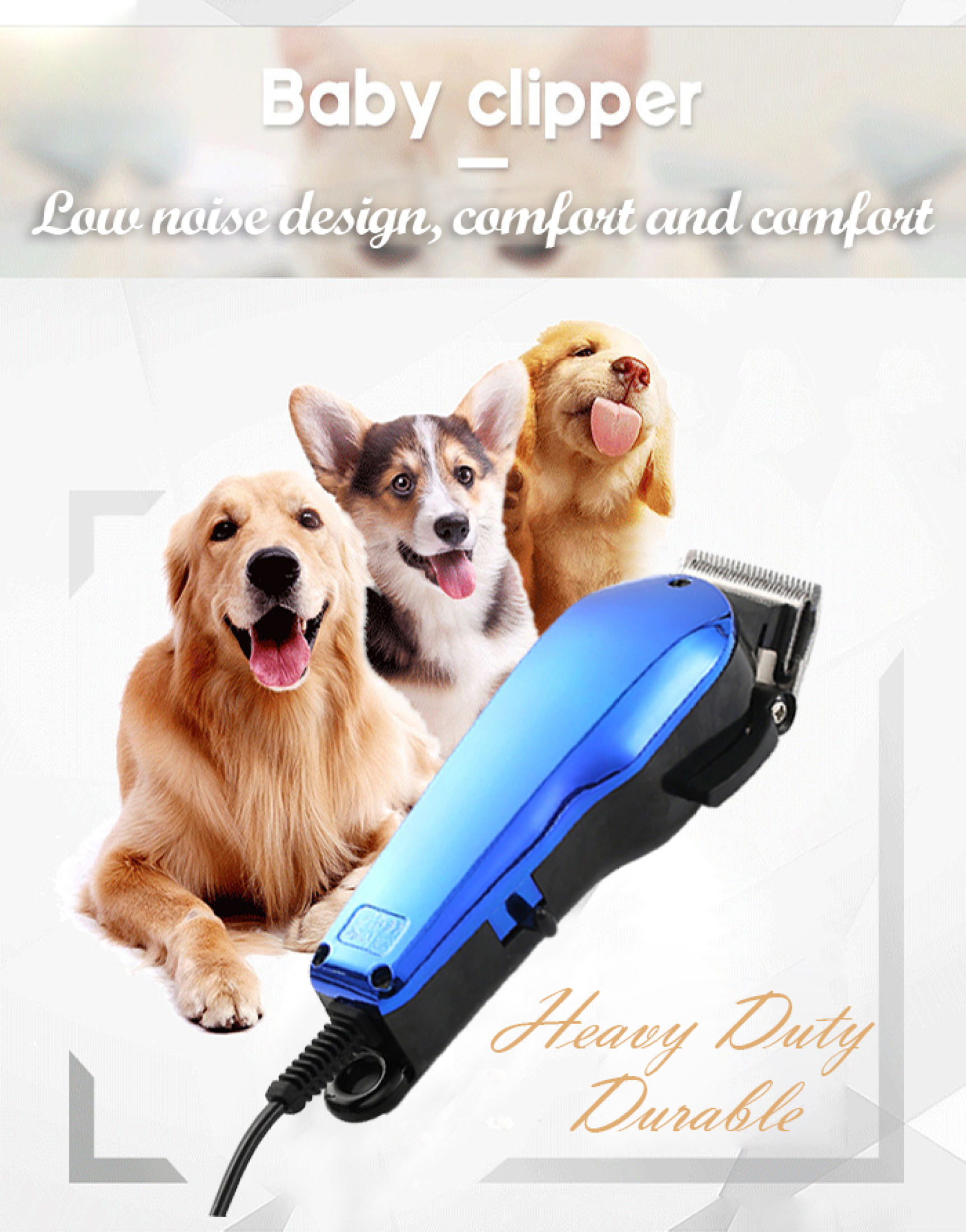 Razor For Dogs Pet Hair Clipper Kit For Dog Razor Dog Clipper Heavy ...