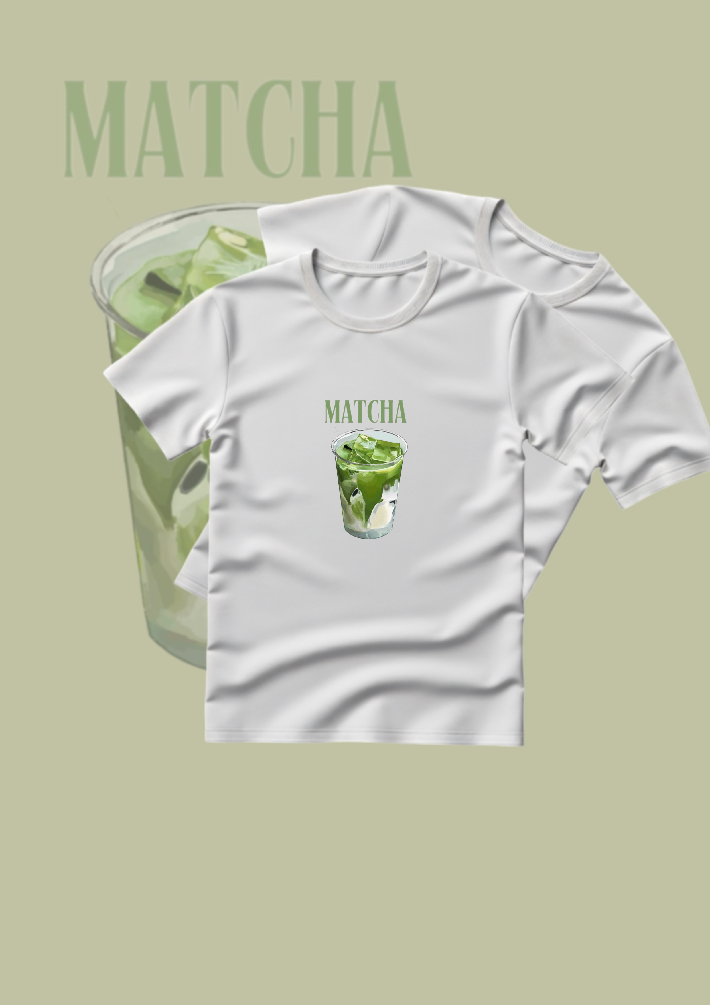 Matcha T-Shirt for Men & Women | Simple Korean Style Casual Tee ...