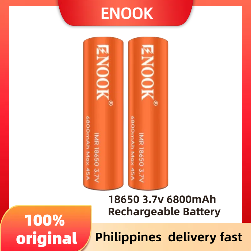 Enook 100% original 18650 6800mAh 45A 3.7v Rechargeable battery lithium ...