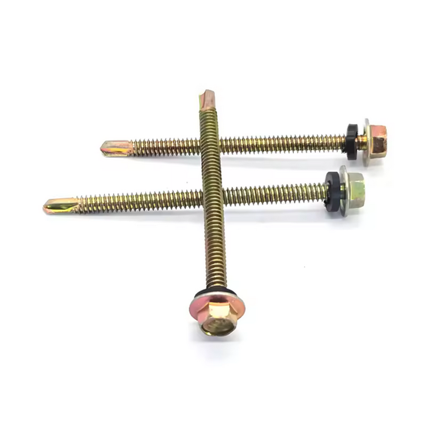 50pcs - #45mm #55mm #65mm Roofing Tek Screws With Rubber Washers ...