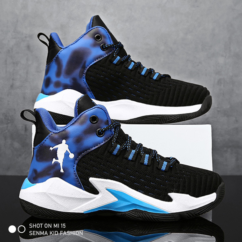 SENMA Basketball Shoes For Kids Boys High-Top Sneakers Korean Sport ...