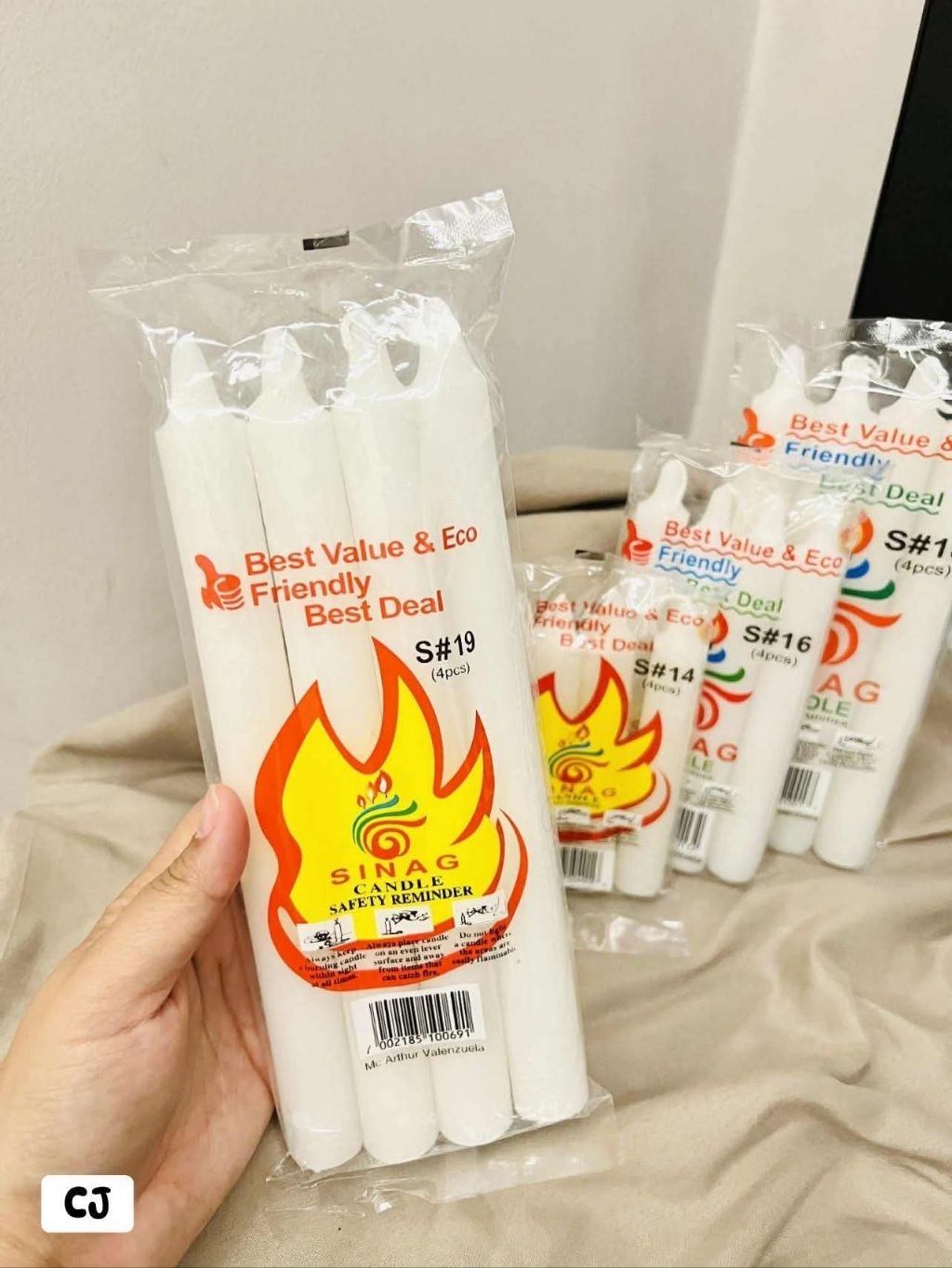 4-Pieces All White Candle Set Puti Kandila Undas | Shopee Philippines