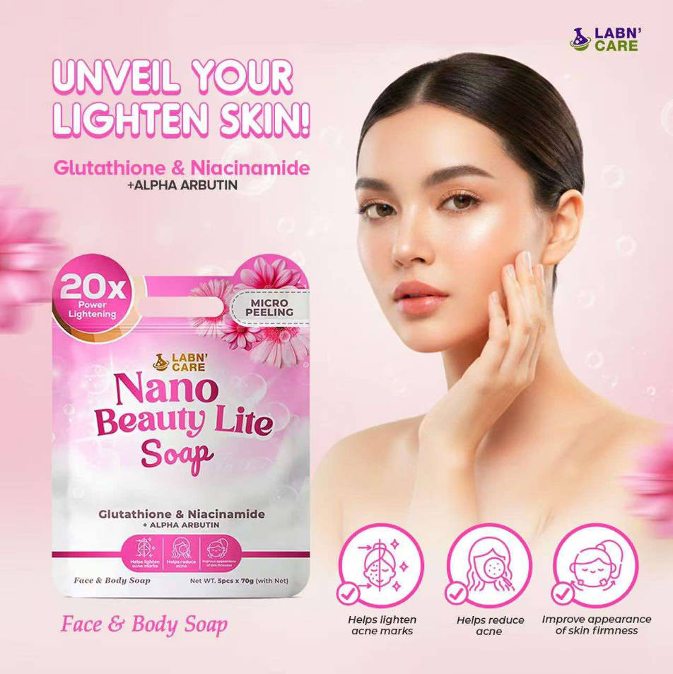Beauty Lite Nano Soap with micro-peeling 20x Lightening for face & body and for all types of ...