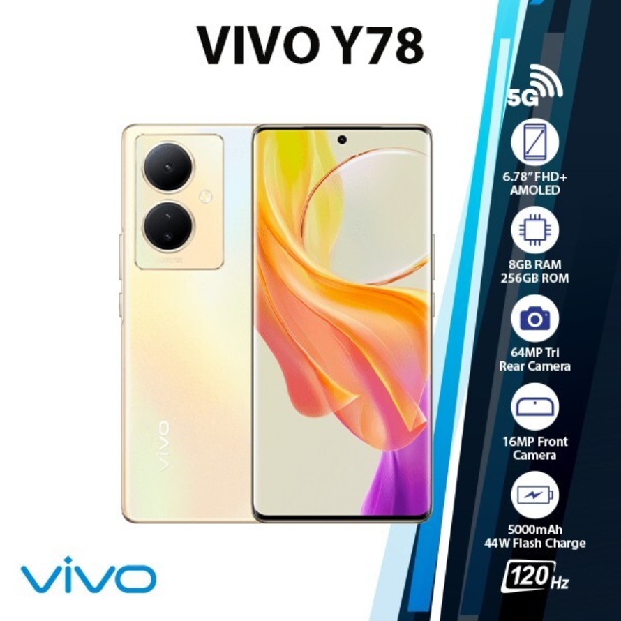 𝐕𝐈𝐕𝐎 Y78 5G Smart phone | 6.78'' AMOLED 120Hz Display | 8GB RAM + 256GB ...