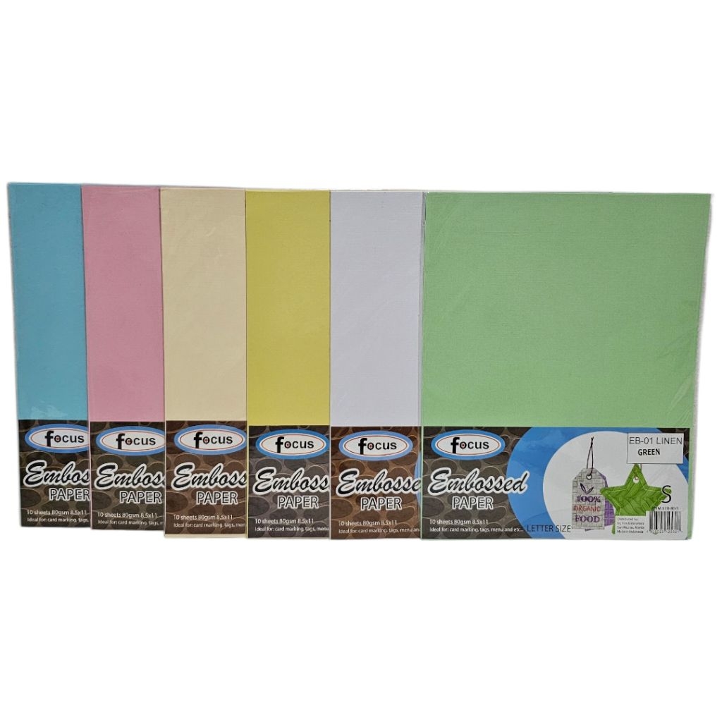 Focus Embossed Paper- Linen Paper 80 Gsm 10 Sheet | Shopee Philippines