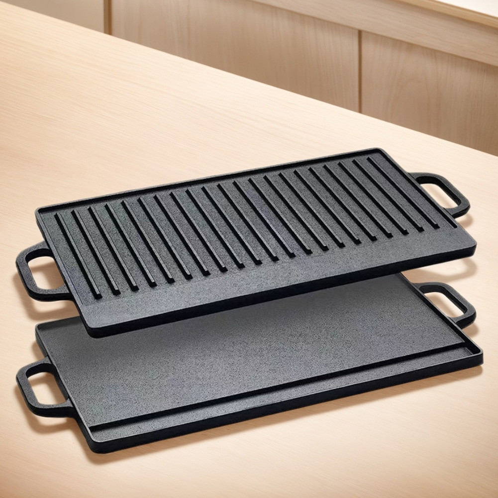 Cast Iron Reversible Grill Pan, 51x23.5cm | Shopee Philippines