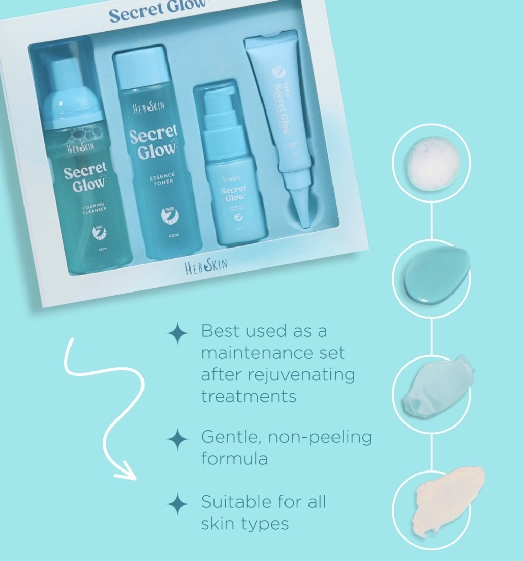 HER SKIN SECRET GLOW set Pregnant Lactating Skincare Maintenance Facial ...