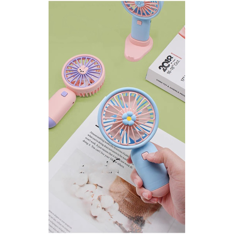Kbuddy Cute Portable Mini Fan Rechargeable Multifuncition For Kids With ...
