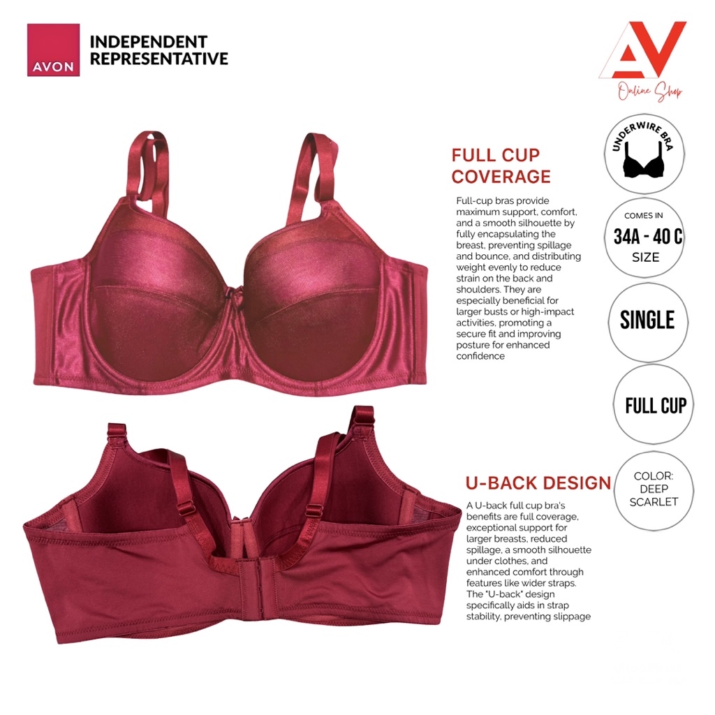 Avon Classic | Cathy Underwire Full Cup Bra| Size : 34A to 40C ...