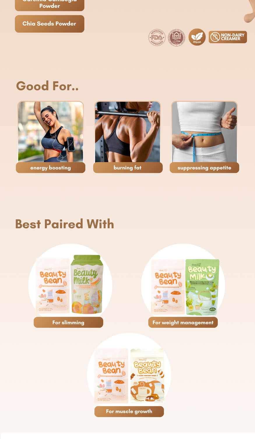 DEAR FACE Beauty Bean Mocha 180g | Premium Korean Mocha Coffee Drink ...