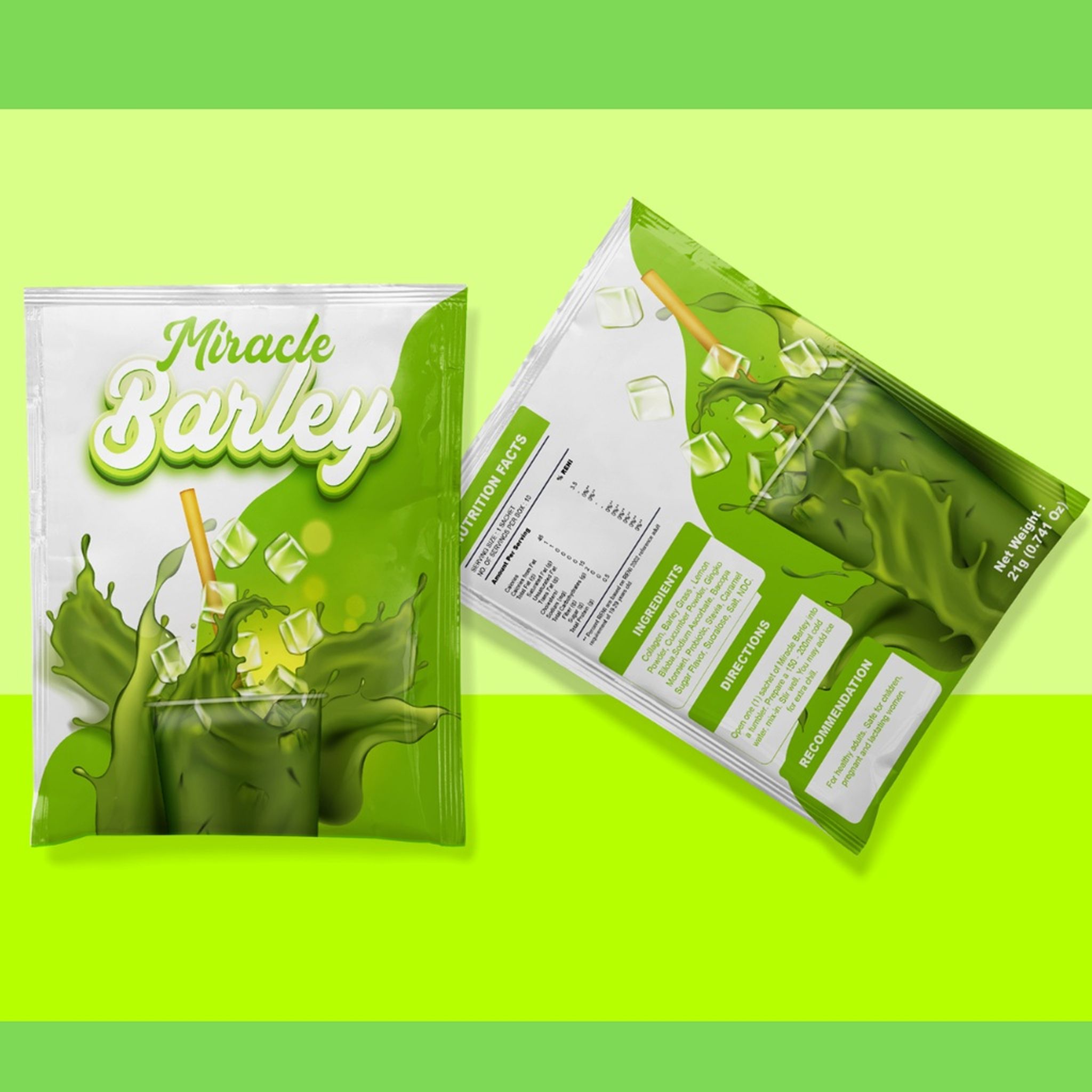 FDA Approved Miracle Barley 210g with Collagen, Sodium Ascorbate Bacopa ...