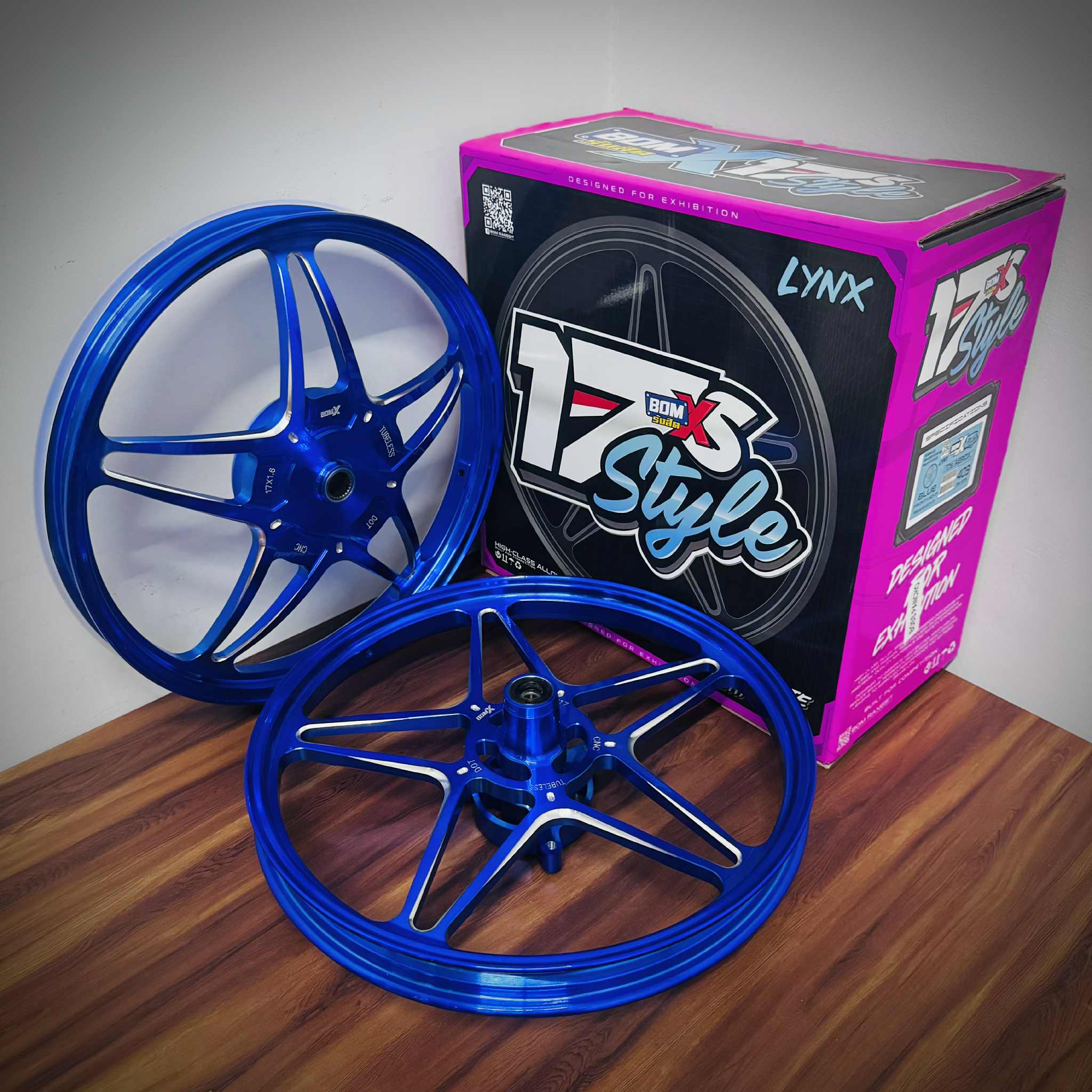 BOM RANGSIT BomX Lynx 17s CNC STAR MAGS for AEROX 155 size FRONT: 1 ...