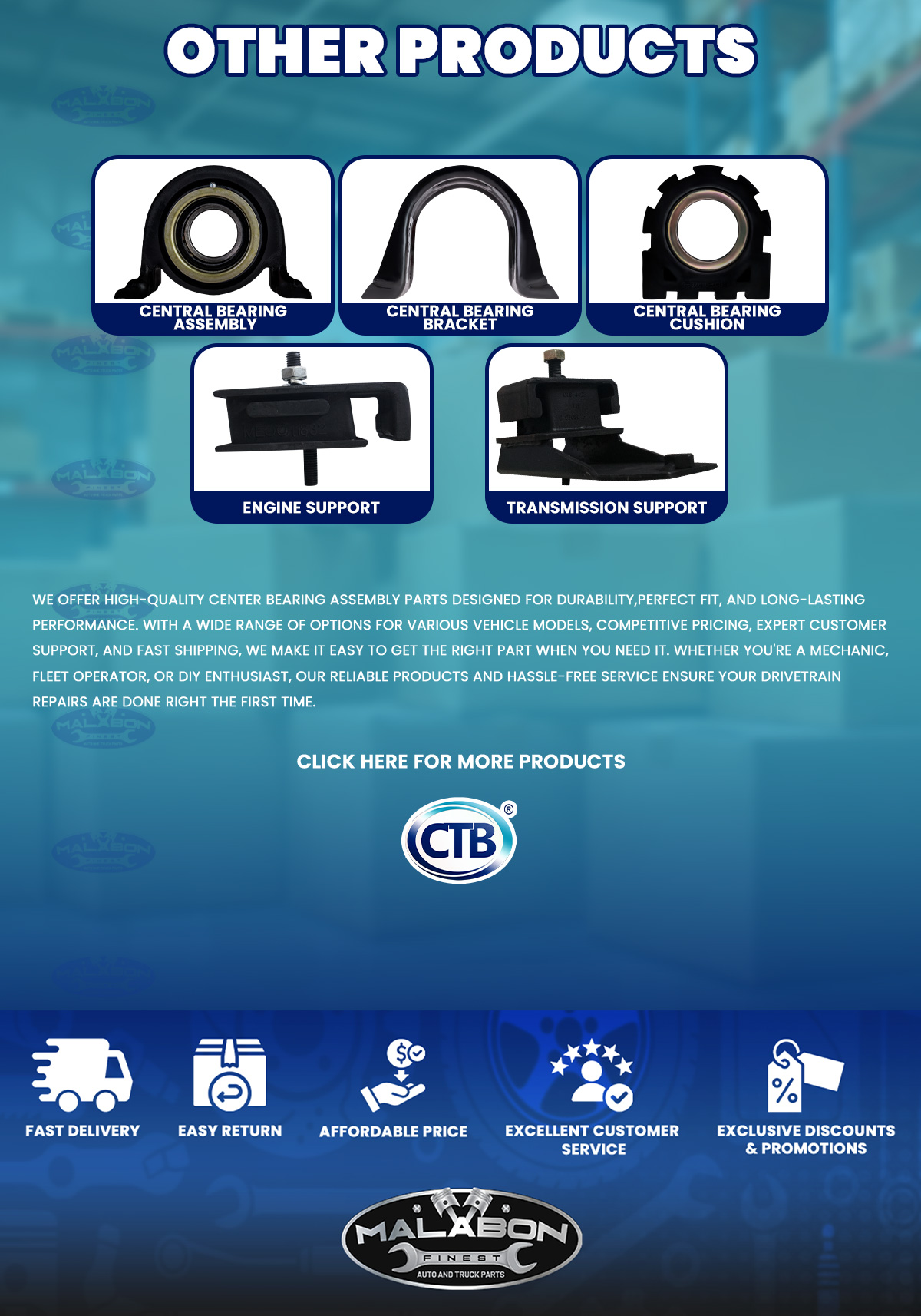 MITSUBISHI 4D34 40MM MB563234-1 MB503024-1 CTB CENTER BEARING ASSEMBLY ...