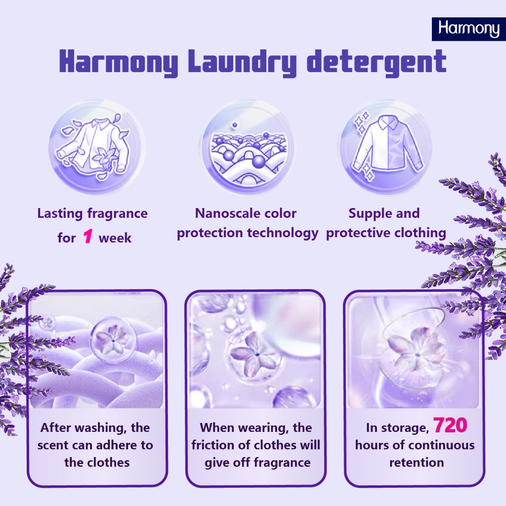 2000ML Harmony Newly Upgraded Liquid Laundry Detergent All In One Laundry Detergent Fabric ...