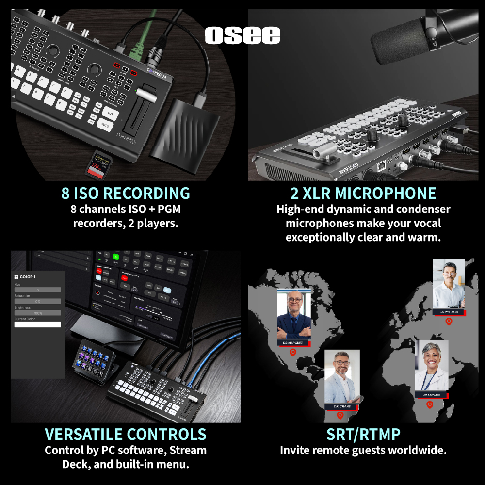 OSEE GoStream Duet 8 ISO 8-Channel Live Stream Switcher | Shopee Philippines