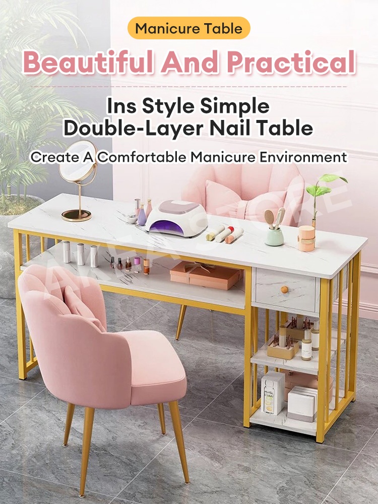 AKEA Nail Table Dressing Table Manicure Table With Drawers ...