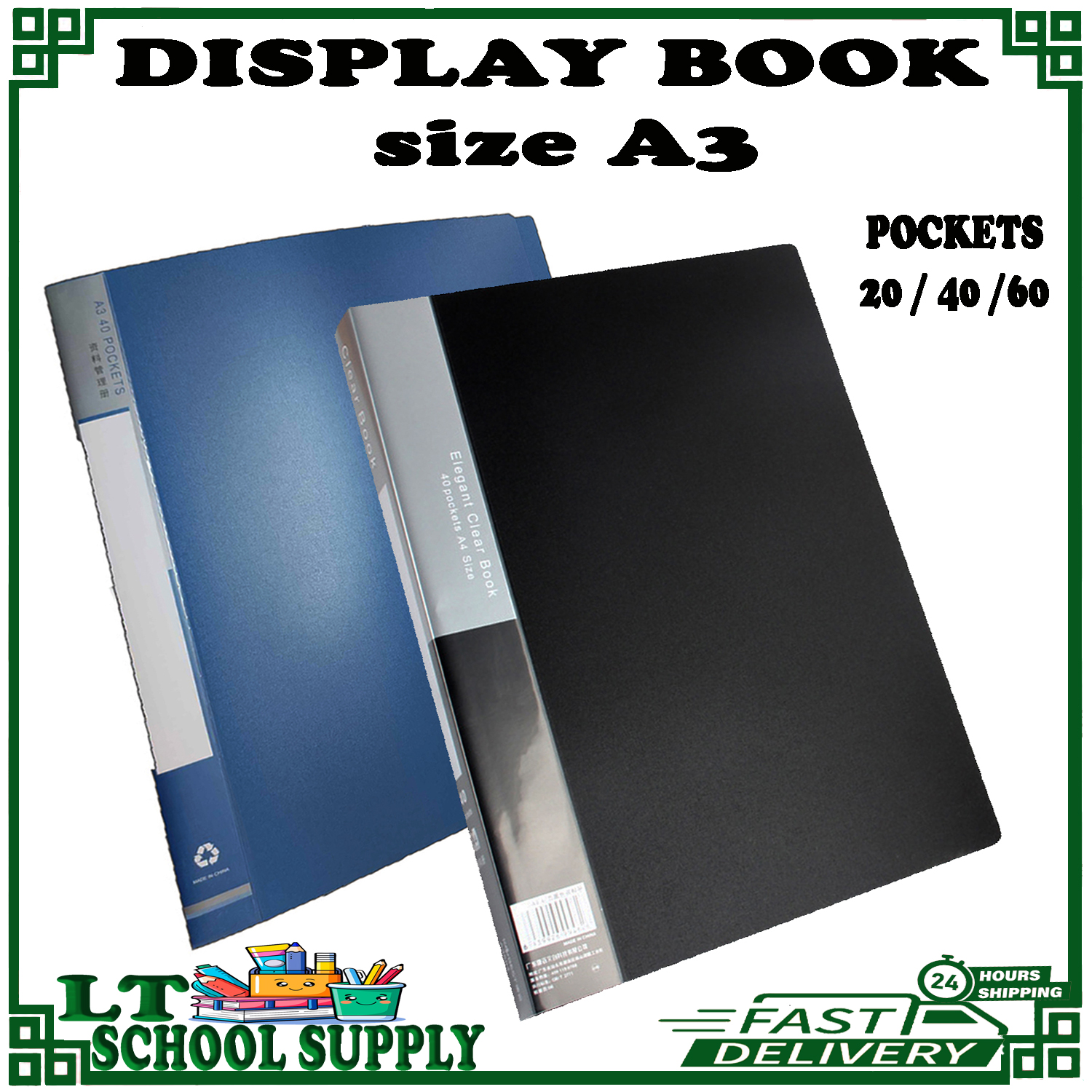 BENGE Office data display book plastic file folder with pocket Clear ...