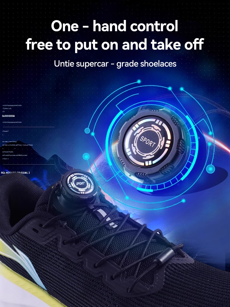 ICON Automatic Shoelaces Thick Rope Rotating Buckle Shoelaces Sports ...