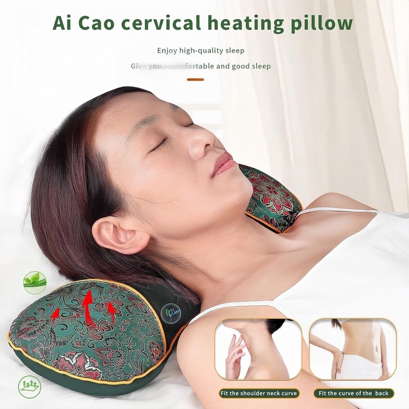 Auto Heating Mugwort Pillow Neck and Shoulder Decompression Cervical ...