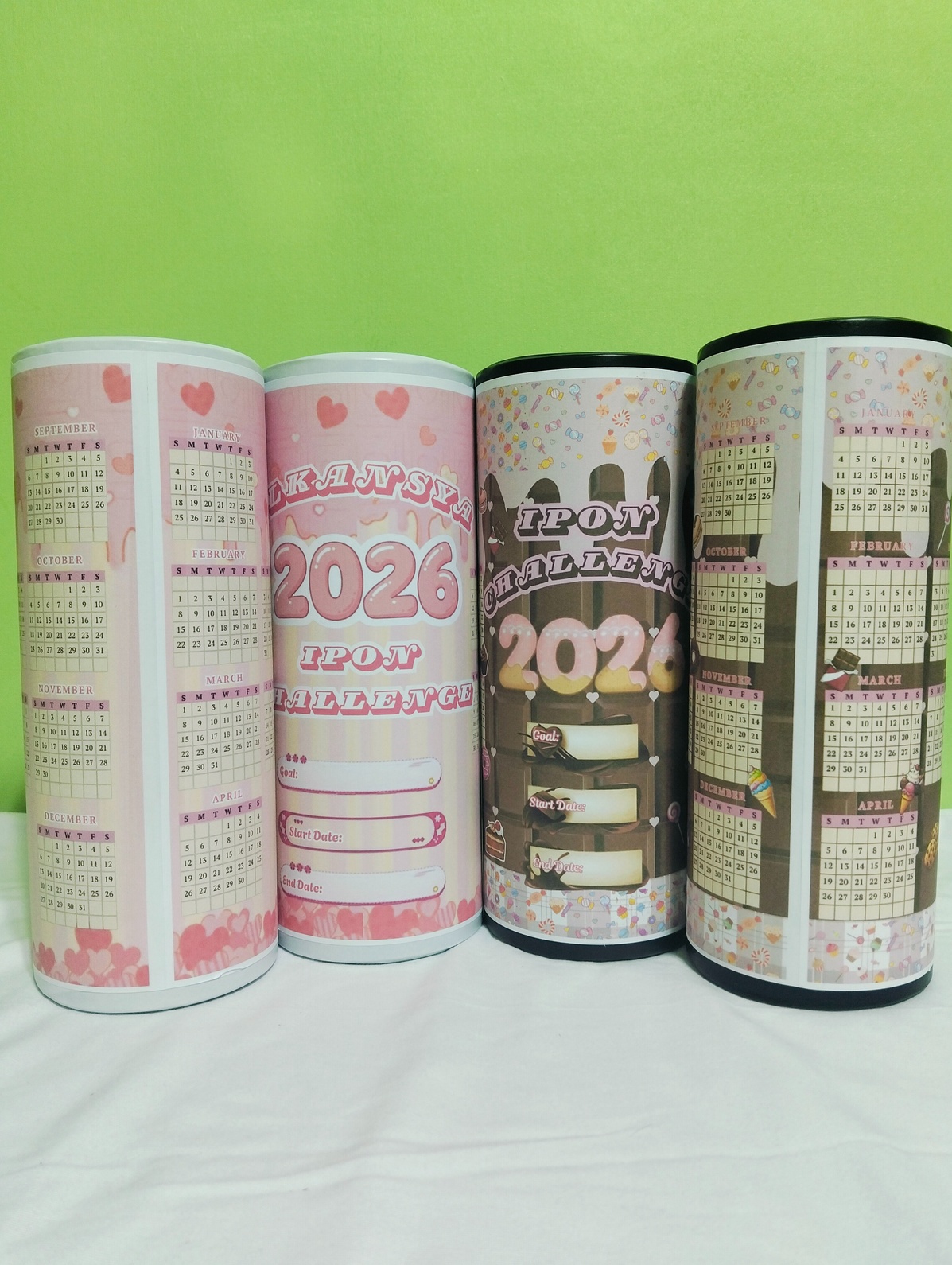 2026 Newest Alkansya Ipon Challenge Sweets Edition Sweet Pink and ...