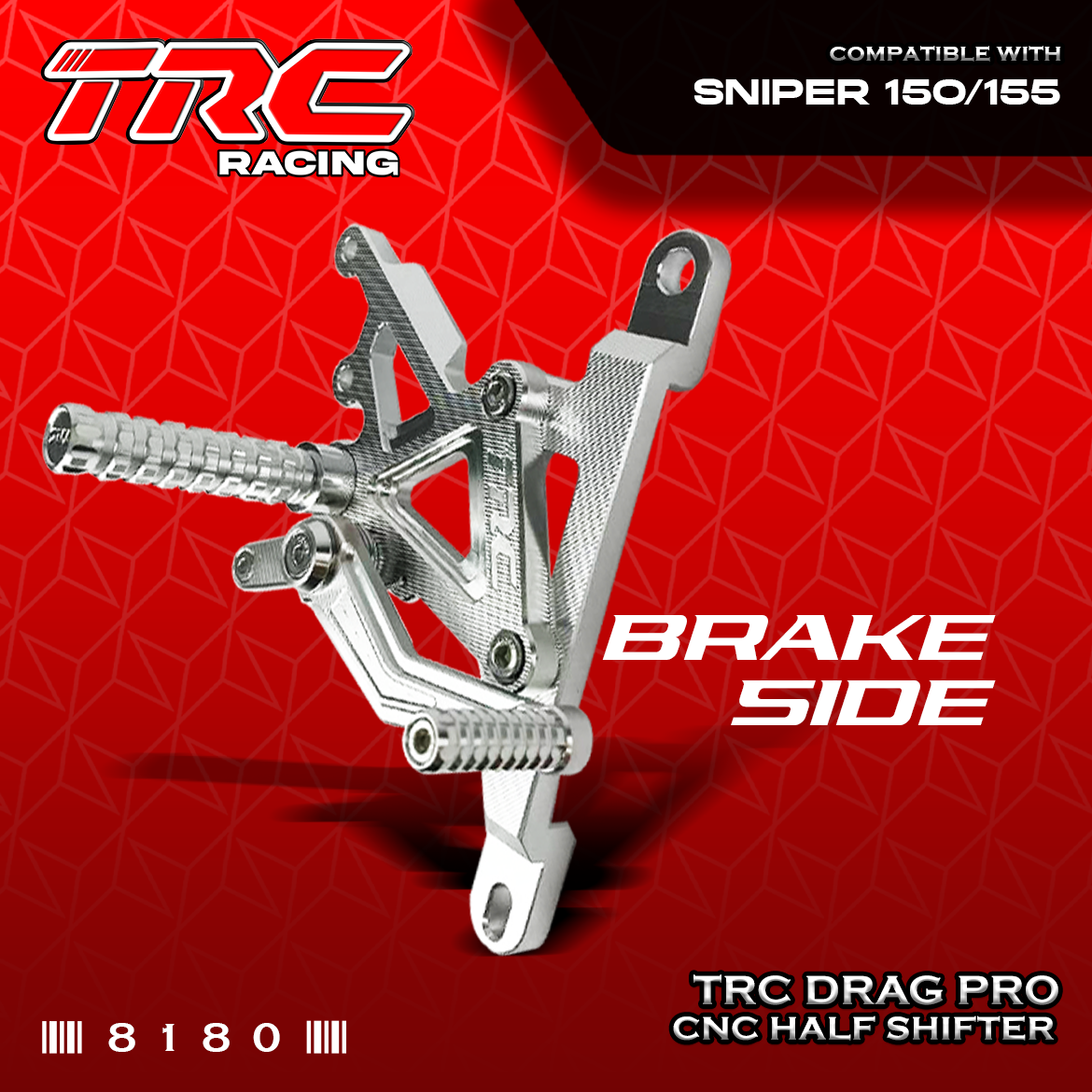 TRC RACING CNC HALF SHIFTER DRAG PRO FOR SNIPER 150/155 8180 | Shopee ...