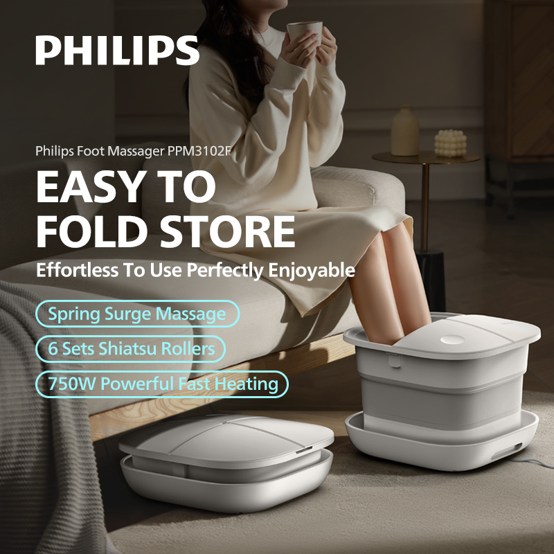 Philips Foldable Foot Spa Automatic Constant Temperature Foot Massager ...