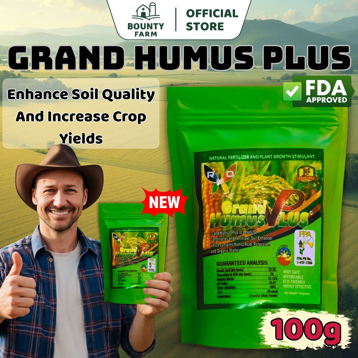 Humus plus 100g Soil Conditioner Grand humus | Shopee Philippines