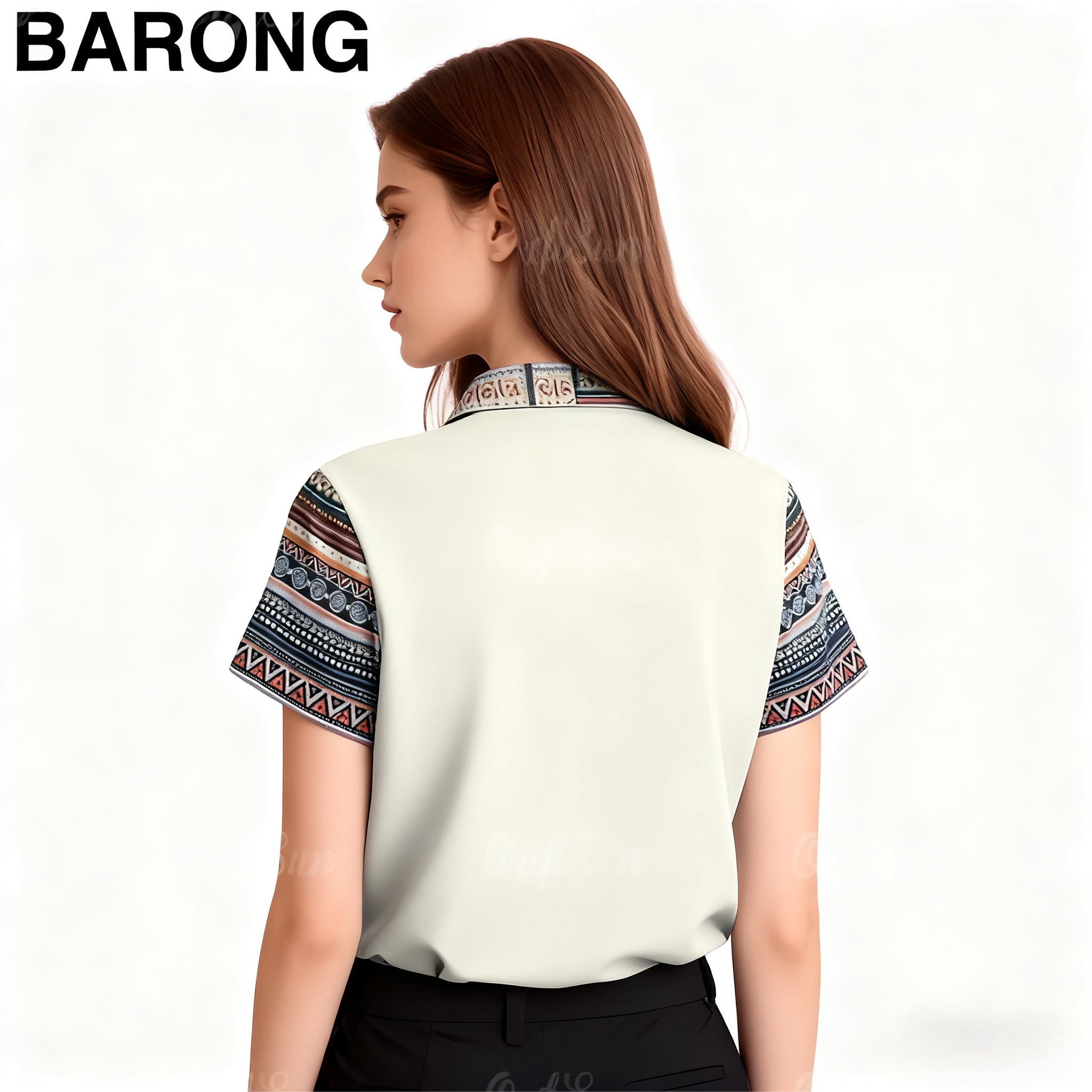 2025 ASEAN Party Ladies Casual Polo Oversize Tops Ethnic Traditional ...
