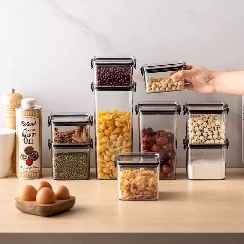 Storage box garapon plastic jar garapon with lid sealed kitchen ...