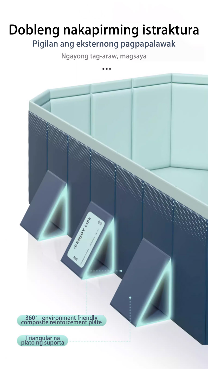 Non-inflatable swimming pool, adult/child family size, foldable ...