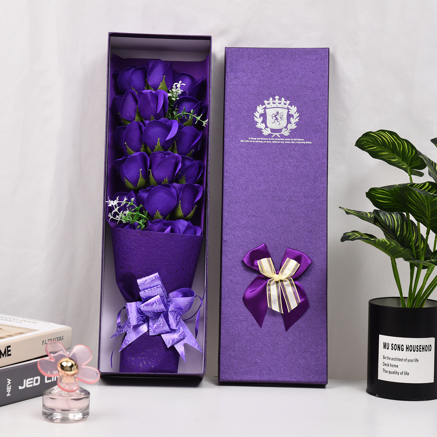 11/33/51PCS Soap Flower Rose Roses Gift Box Birthday Gift For Mother ...