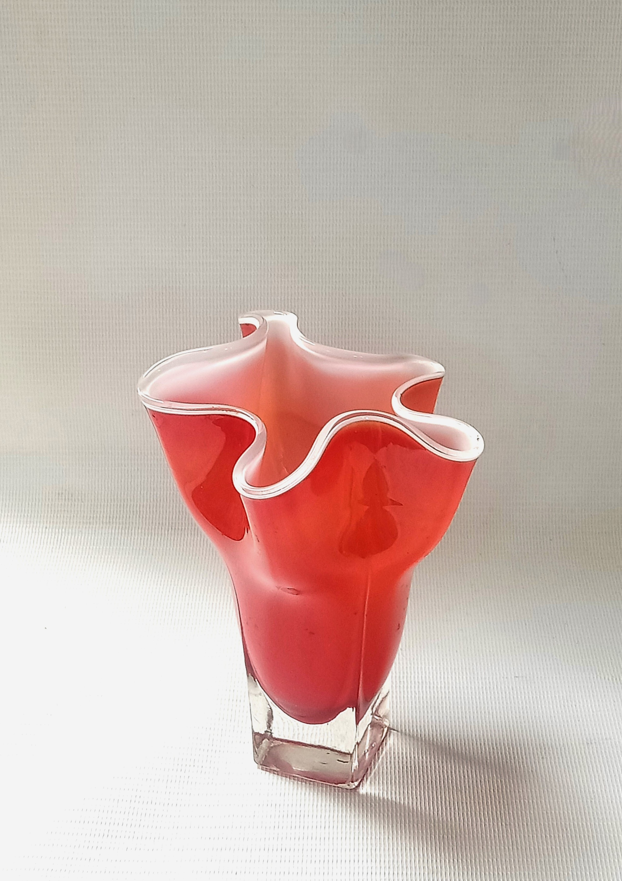 5.5" Red & White Glass Vase Glass Art from Japan | Shopee Philippines