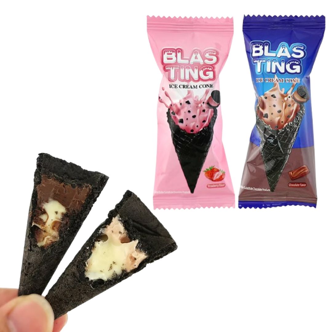 Blasting Ice Cream Cone (chocolate and strawberry 400g) | Shopee ...