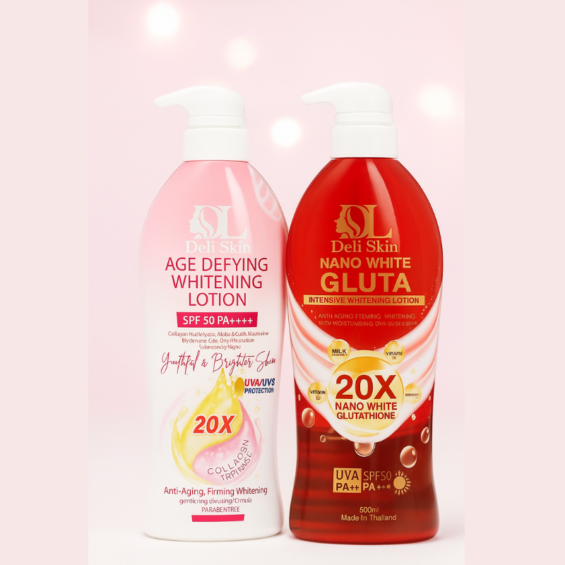 Deli Skin Nano White Gluta Age Defying Whitening Lotion SPF50+ 500ml ...