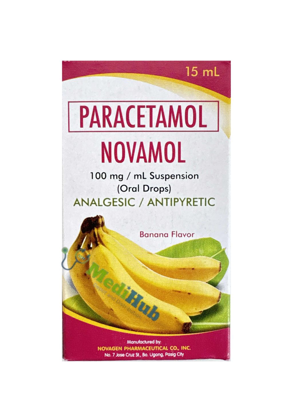 Paracetamol 100 mg/mL Suspension Oral Drops (NOVAMOL) 15mL | Shopee ...