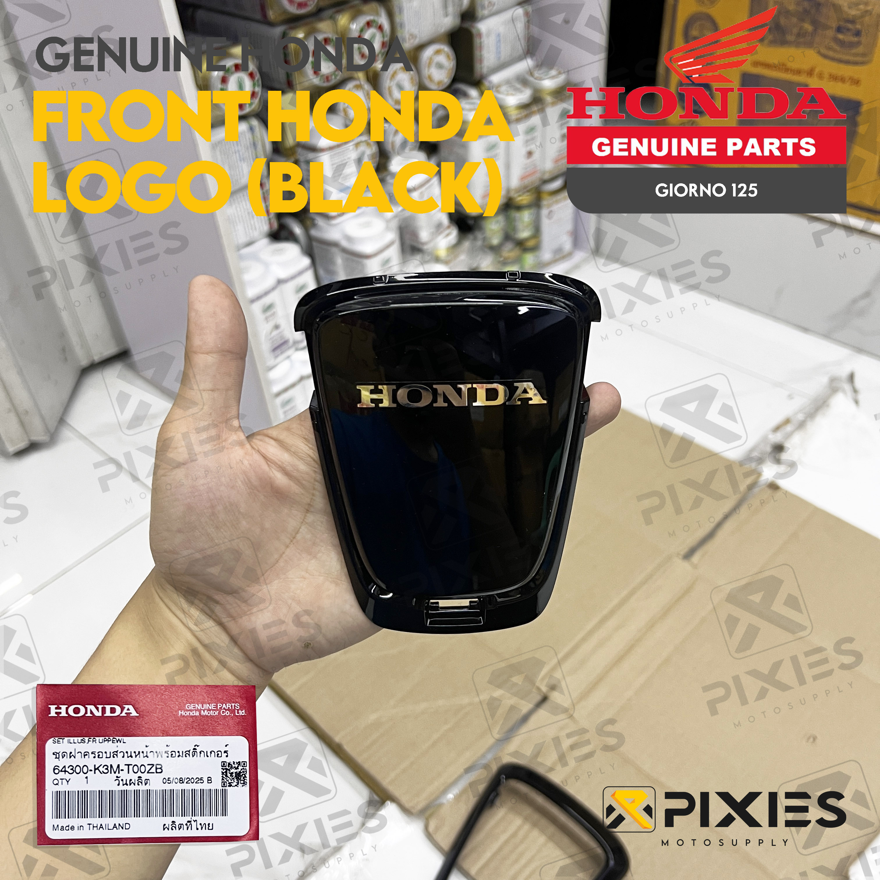 HONDA GENUINE BLACK FRONT COVER CENTER BLACK COVER FOR GIORNO 125 ...