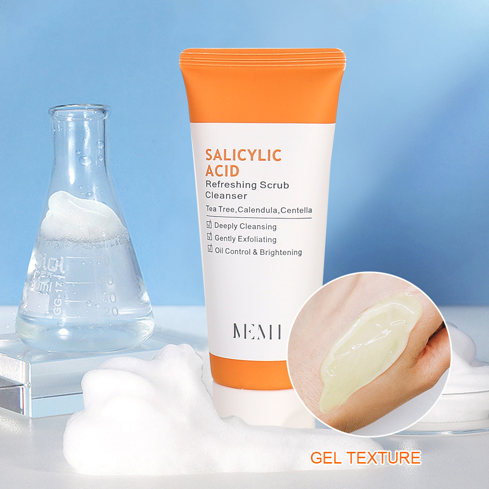 MEMI Salicylic Acid Refreshing Scrub Cleanser – Deep Cleansing, Oil ...
