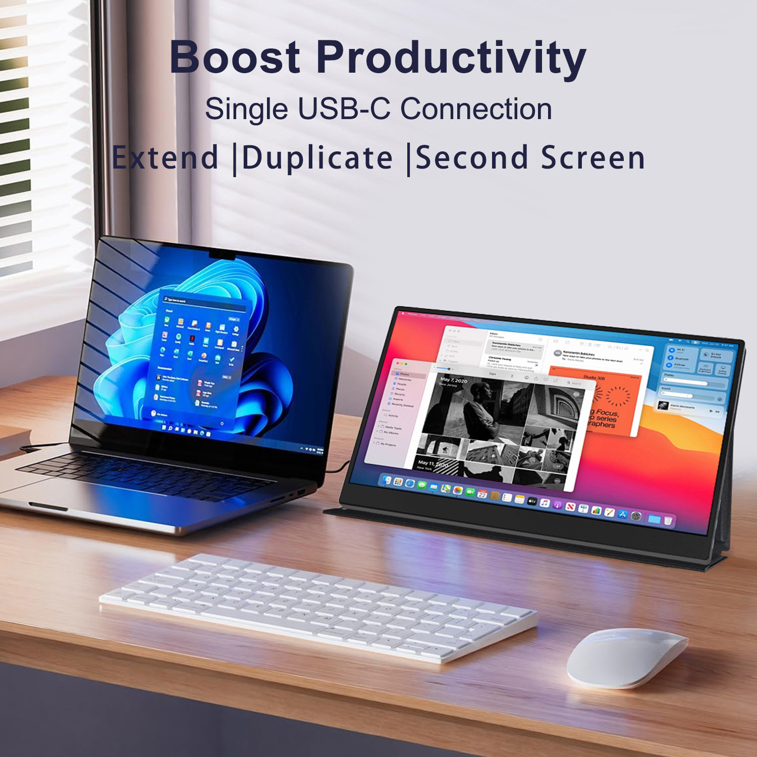 15.6-inch 1080P FHD HDR portable monitor, computer expansion screen ...