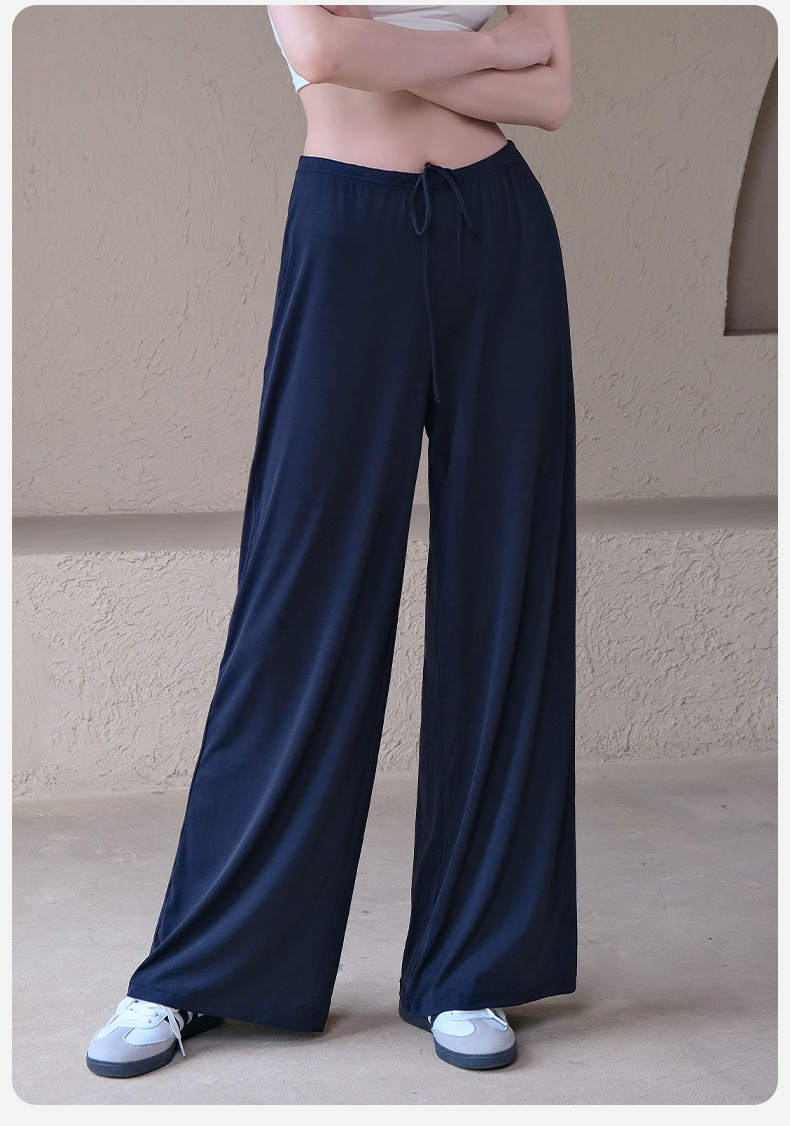 Yoga Pants Women Casual Wide Leg Loose Straight Slimming Drape Pants ...