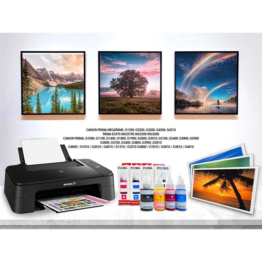 PRINTER INKS Canon GI-790 Ink Bottle Refill (B/C/M/Y) Bottled inks ...
