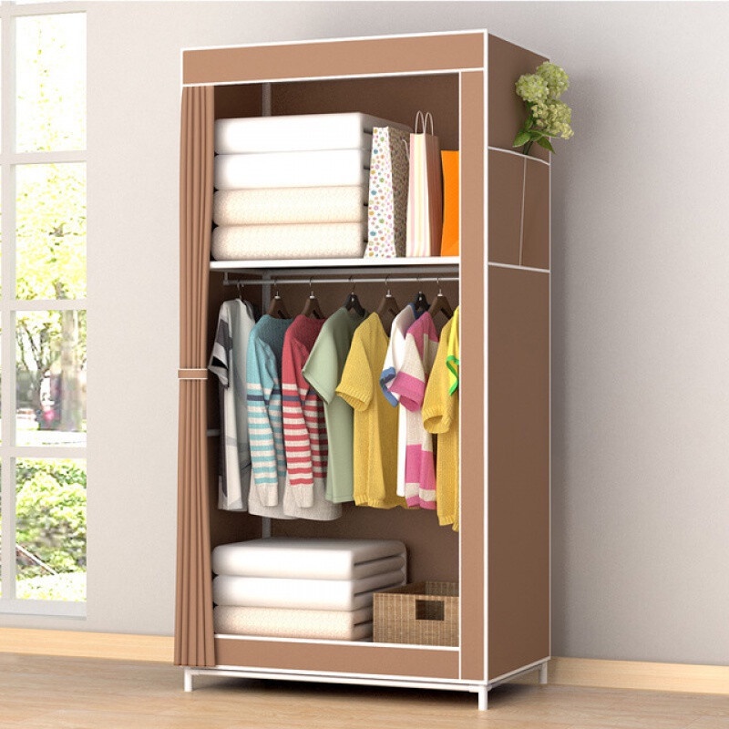 Fabric Zipper Wardrobe Bedroom Closet Cabinet Organizer Saving Space ...