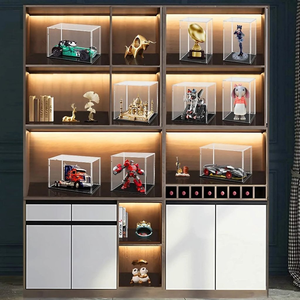 Transparent Acrylic Toy Display Case Stackable Magnetic acrylic box ...