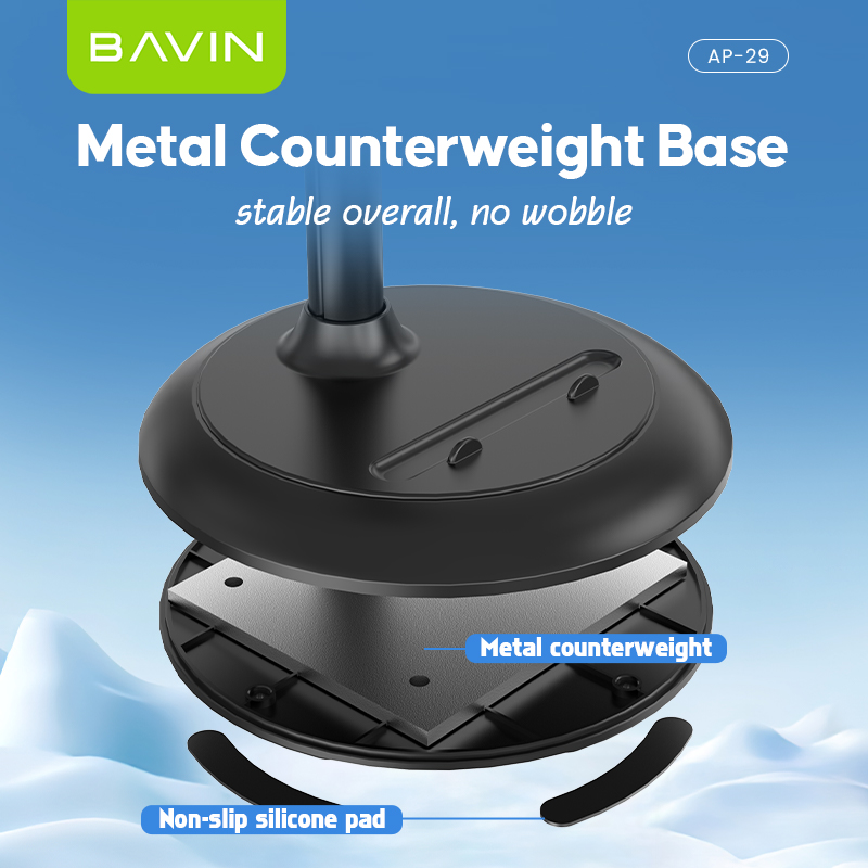 BAVIN P29 2in1 Adjustable Desktop Phone Stand w/ RGB -3 °C Fast Cooling ...