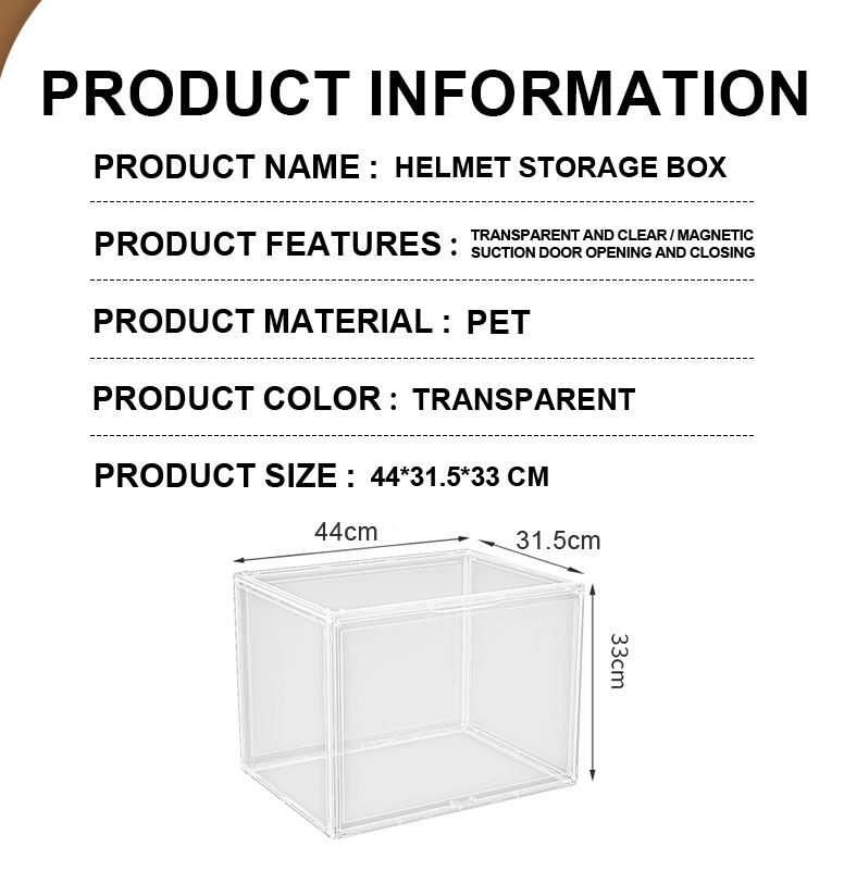 Extra-large Size Transparent Acrylic Helmet Storage Handbag Organizer ...